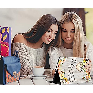 iPad Mini 6 Case, iPad Mini 2021 6th Generation Case Auto Sleep/Wake Multi-Angle Stand for iPad Mini 6th Gen 8.3 Inch , White Flowers