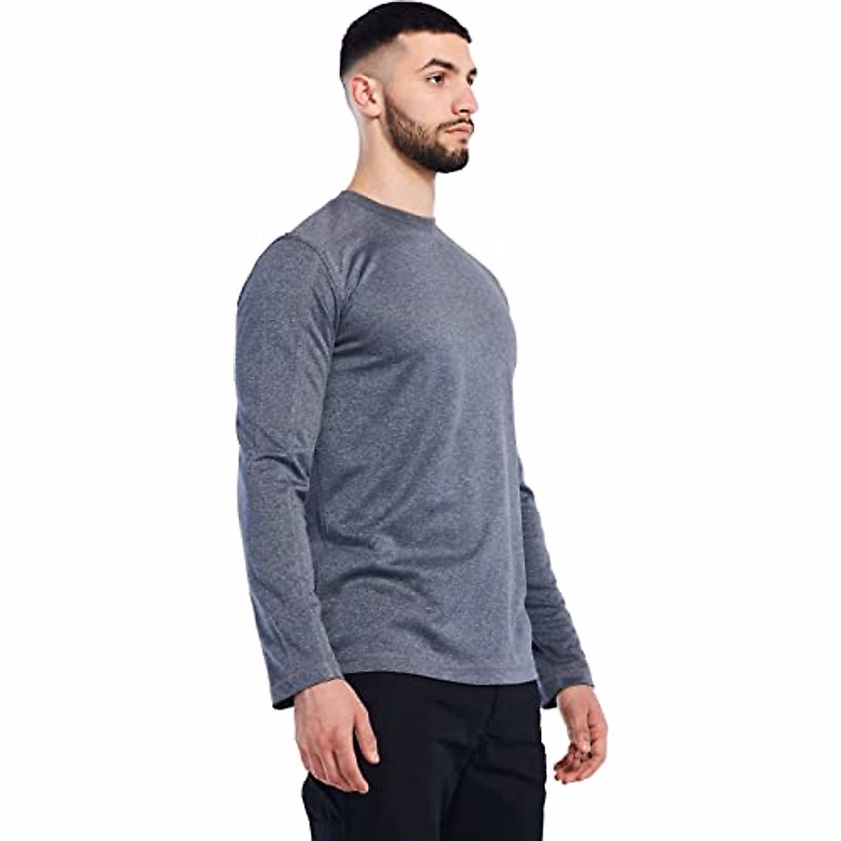 Caterpillar Men's Coolmax Long Sleeve T-Shirt, Eclipse Heather