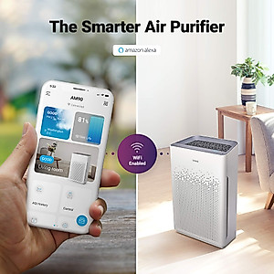 Winix 1022-0214-00 Wi-Fi Air Purifier, 360sq ft Room Capacity, Amazon Alexa and Dash Replenishment Enabled