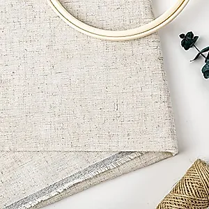 Caydo 60 by 27.5 Inch Linen Fabric, Large Size Linen Fabric Cloth for Needlework, Dressmaking, Bag, Embroidery, Tablecloths and Garments Craft