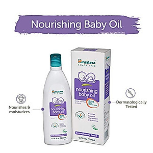 Himalaya Nourishing Baby Oil, Light & Non-Greasy for a Soothing Massage or Baby Bath, 6.76 oz, 2 Pack