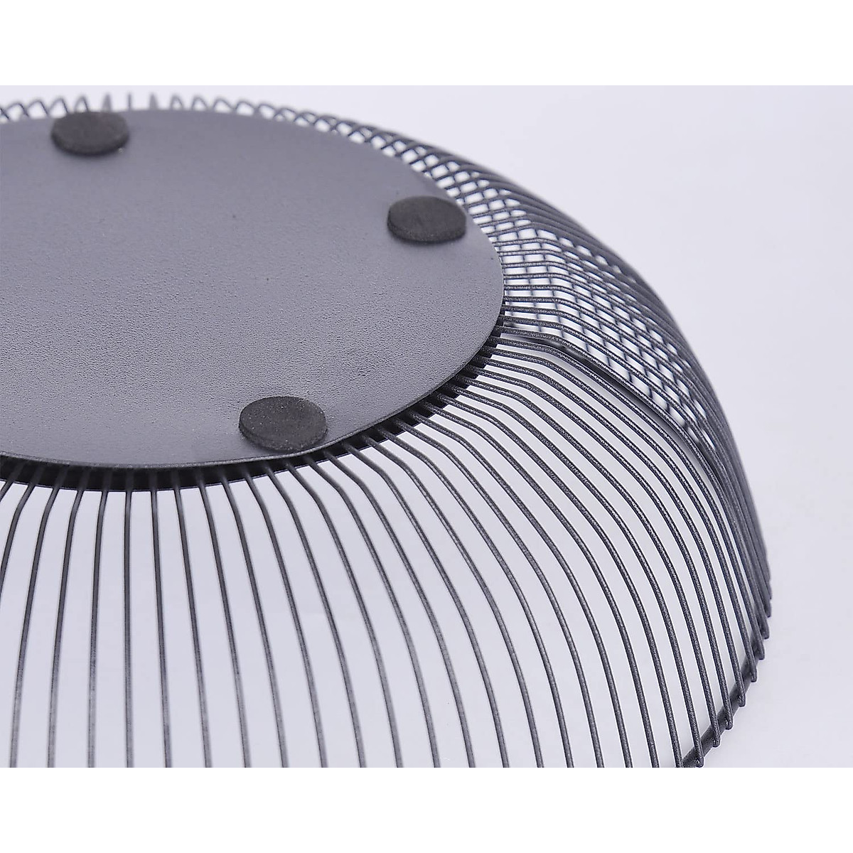 IBWell Wire Fruit Basket Fruit Bowl Kitchen Fruit Basket Stand Fruit Bowls for the Counters Metal Fruit Bowl-11 * 3"(D*H)(Exposure Black)