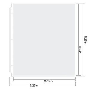 KTRIO Sheet Protectors 8.5 x 11 inch Clear Page Protectors for 3 Ring Binder, Plastic Sleeves for Binders, Top Loading Paper Protector Letter Size, 50 Pack
