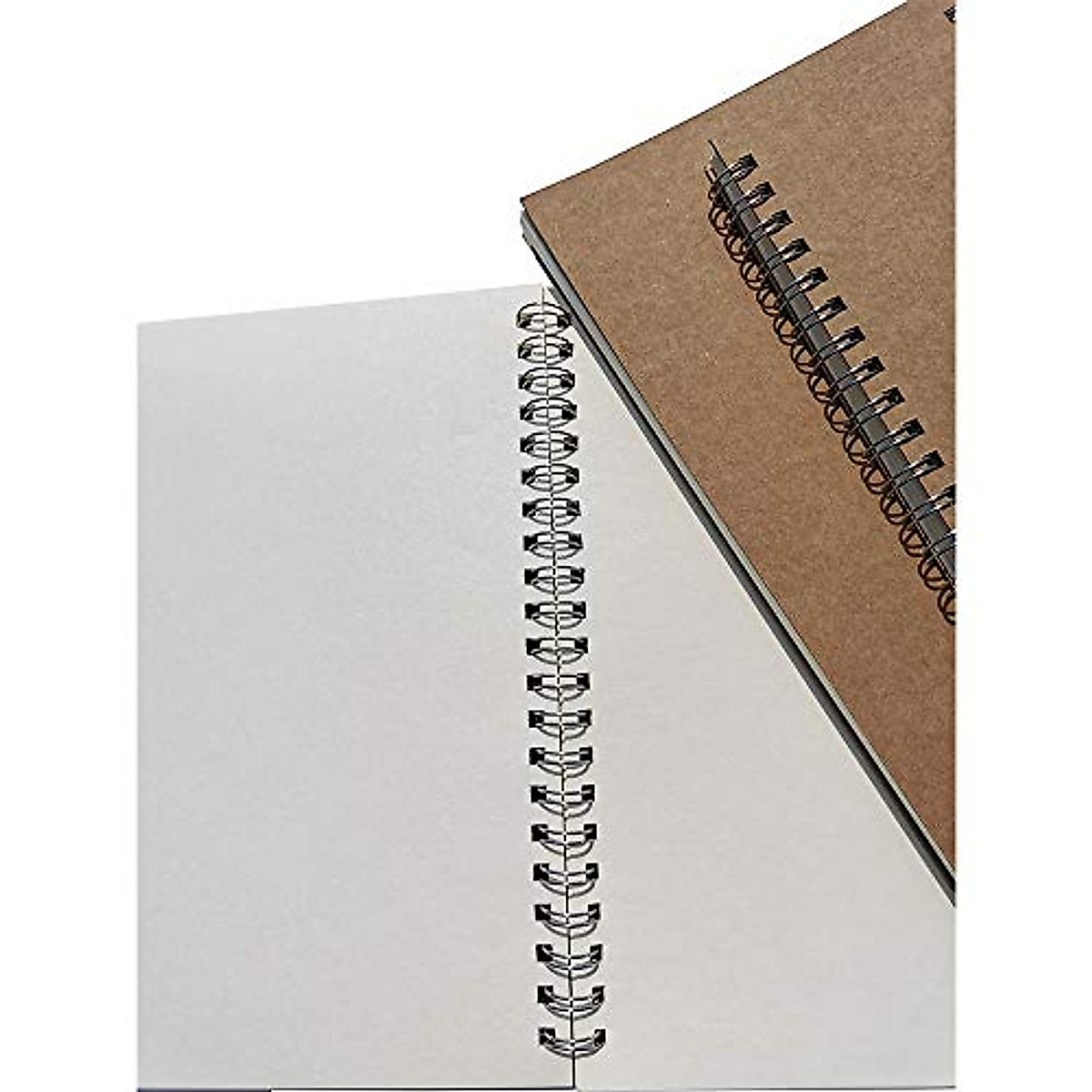 Blank Spiral Notebook Soft Cover Journal,Unlined Sketch Book Pad (6 pack)