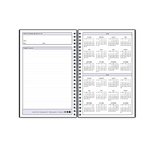 Blue Sky Undated Daily Planner, Flexible Cover, Twin-Wire Binding, 5.5" x 8.5", Passages