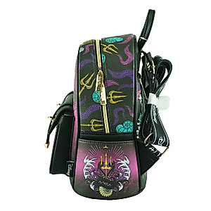 Wondapop Disney Ursula 11" Vegan Leather Fashion Mini Backpack