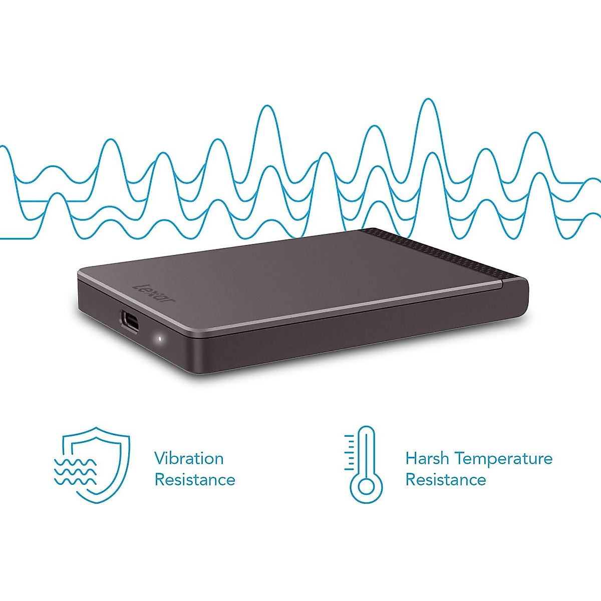 Lexar 1TB SL200 Portable SSD, Read/Write Speeds of up to 550/400 MB/s, USB-C, External Solid State Drive (LSL200X001T-RNNNU)