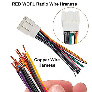 RED WOLF Car Radio Wiring Harness Connector for Ford F150 Escape Explorer Lincoln Mercury 1998-2005 Stereo Wire Cable Plug Install Aftermarket CD Receiver