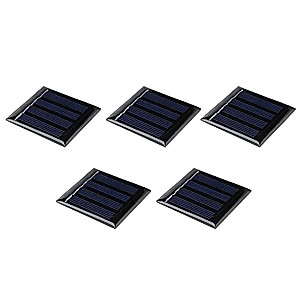 DMiotech 5 Pack 2V 80mA 53.5mm x 53.5mm Mini Solar Panel Cell for DIY Electric Power Project