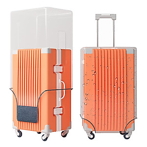 Esholife Clear PVC Luggage Cover Protectors 24 Inch Suitcase Cover for Suitcase TSA Approved 22-25Inch (22.44''H x 16.14''L x 11.41''W)