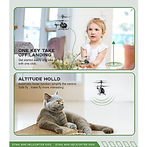 SYMA S100 Mini RC Helicopter with Gyro Stabilizer, Altitude Hold, 3.5 Channel, 5-7 Min Flight Time