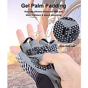 SUJAYU Cycling Gloves Mountain Bike Gloves, Half Finger MTB Gloves Bike Gloves for Men Cycling Mountain Bike Accessories, Bicycle Gloves Riding Gloves