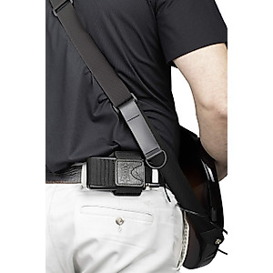 Levy's Leathers Wireless Transmitter Bodypack Holder; Black Leather (MM14-BLK)