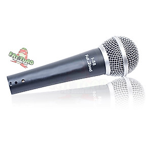 Microphone Stand with Telescoping Boom Arm, 20 Ft XLR Cable (Pack of 4) by GRIFFIN | Handheld Dynamic Mic & Clip | DJ Pro-Audio Cardioid Singing Microphones for Home Studio Recording & Live Steaming