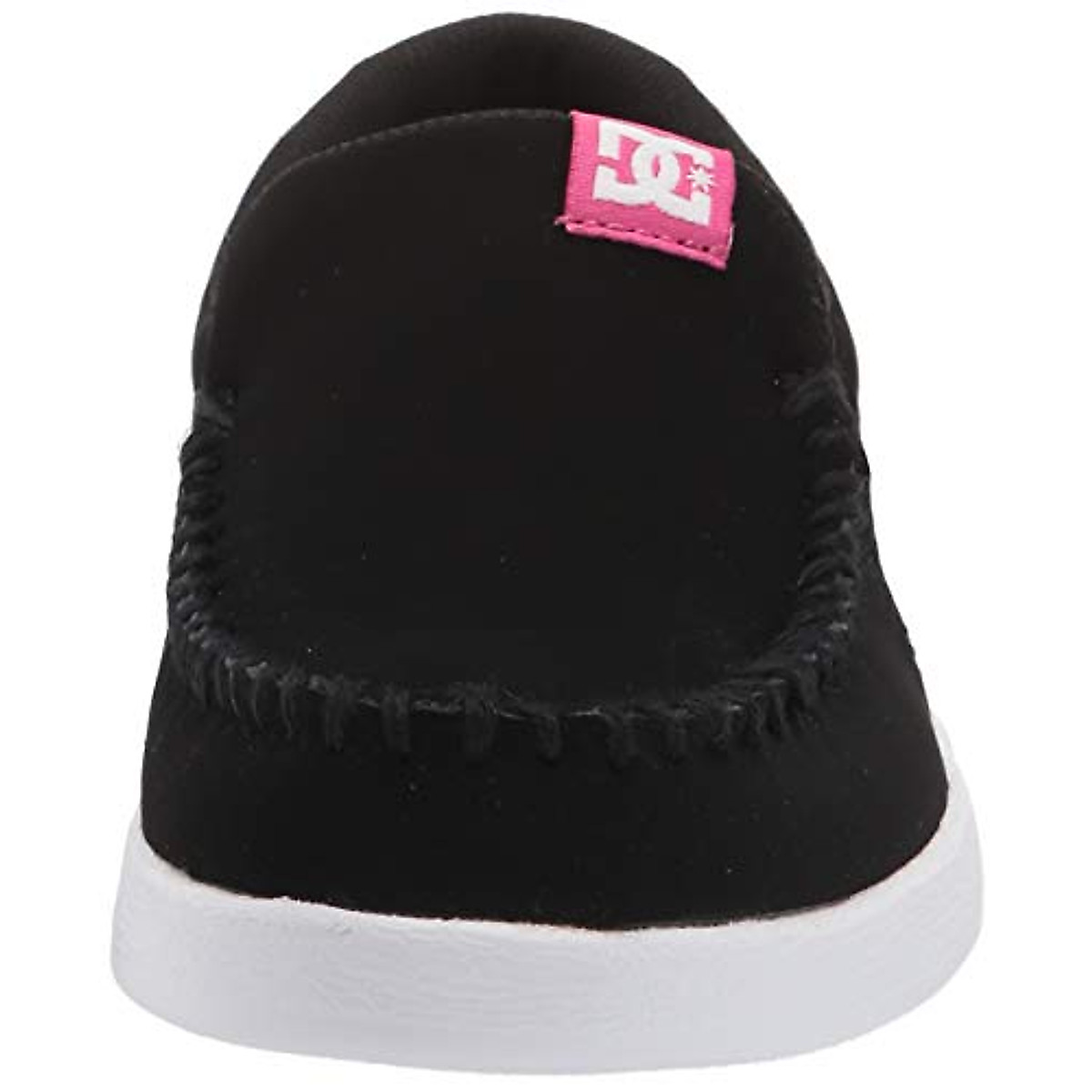 DC Women's Villain 2 Slip On Casual Slipper Skate Shoe, Black/Crazy Pink, 8.5