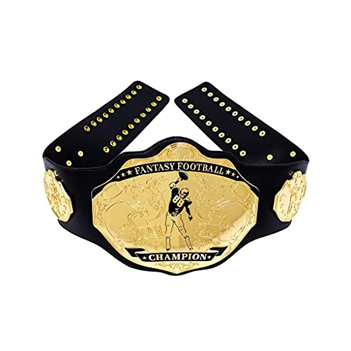 Undisputed Belts Fantasy Football Championship Belt Trophy - Spike (Black/Gold)