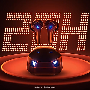 V1 Gaming Earbuds, 15ms Low Latency with 2.4Ghz Dongle, 3D Stereo Sound, Bluetooth 5.4, IPX4 Wireless Earbuds with Noise Cancelling Mic for PC, PS5, PS4, Switch, VR