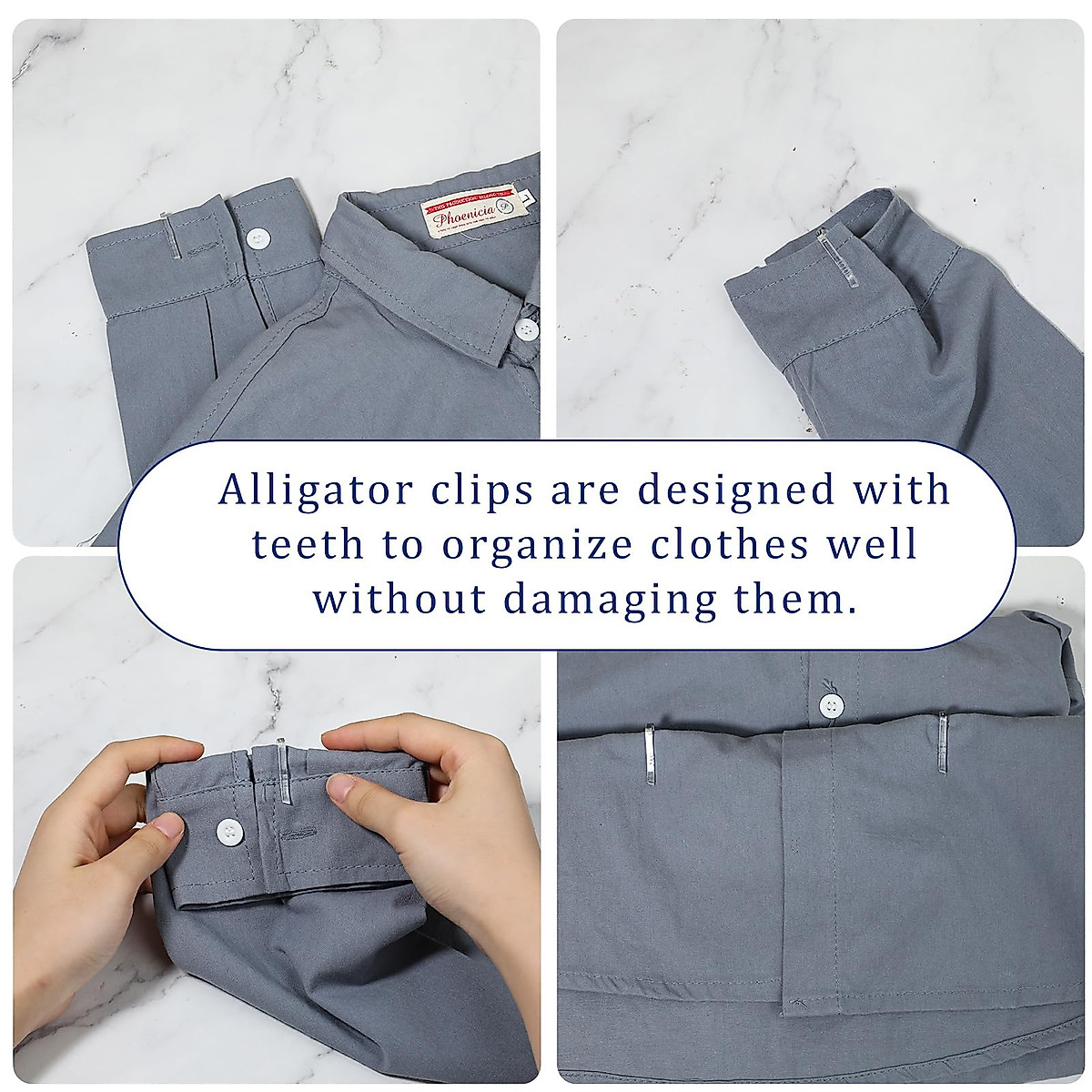 150pcs Clothing Clips, U Shape Shirt Clip, Clear Plastic U Shape Clips, Clips for Hold Garments in Place, Shirt Fixing Packing Clip for Ties Socks Pants Shirts