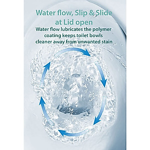 Dyconn Faucet Smart Bidet Toilet W/Auto Sensor Lid Open/Close Foot Kick Auto Flushing 1.06GPF