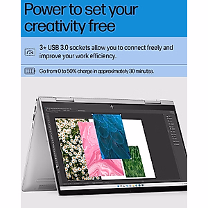 HP Envy 2 in 1 Touch Screen Laptop 2023 Newest, 14" FHD IPS Touchscreen, Intel Core i5-1335U(10-core Up to 4.60 GHz), 8GB RAM, 1TB SSD, Intel Iris Xe Graphics, Wi-Fi 6E, Fingerprint, Win 11 Home