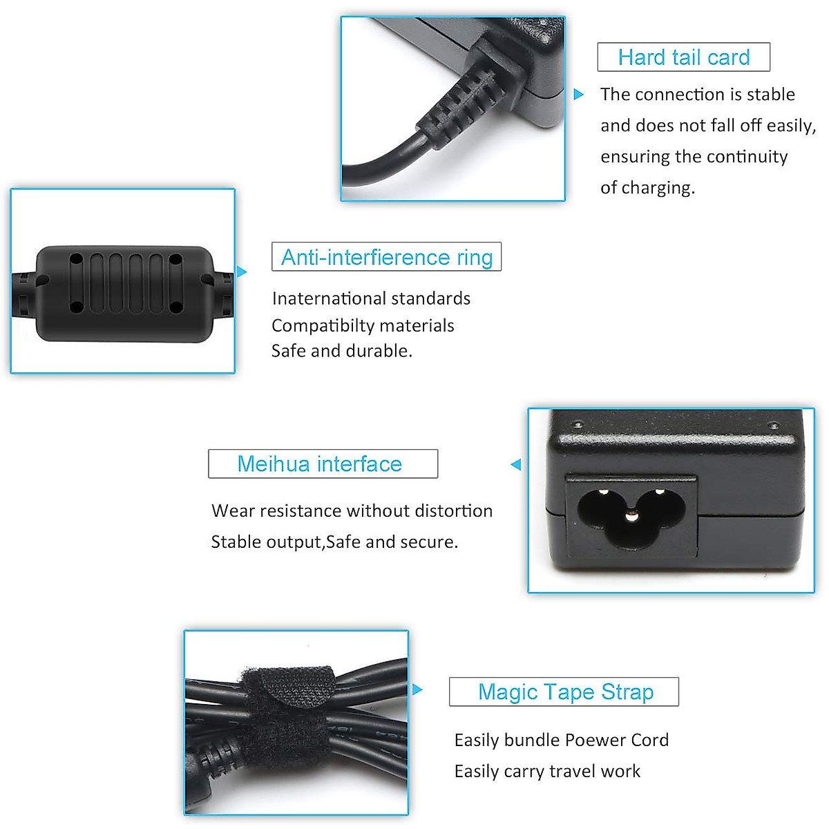 45W 19.5V 2.31A Laptop AC Adapter Charger for HP Pavilion 11 13 15 X360 M3 elitebook Folio 1040 G1 G2 G3 touchsmart 11 13 15 15-f009wm 15-f024wm Spectre ultrabook 13 Stream 13 11 14 with Power Cord