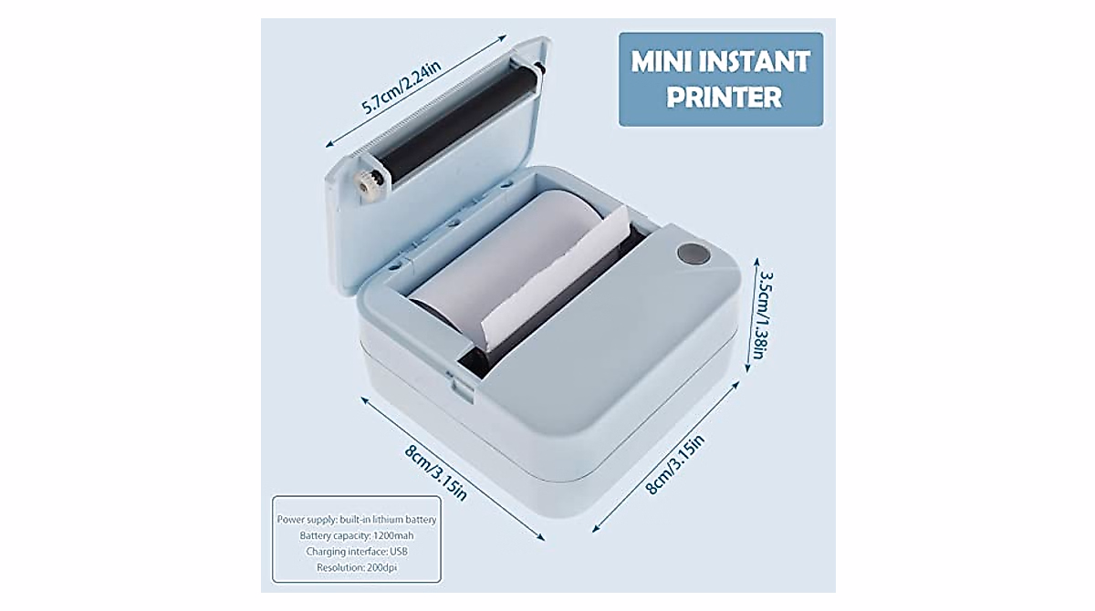 TVAIGER Mini Printer - Portable Bluetooth Thermal Printer for Labels ...