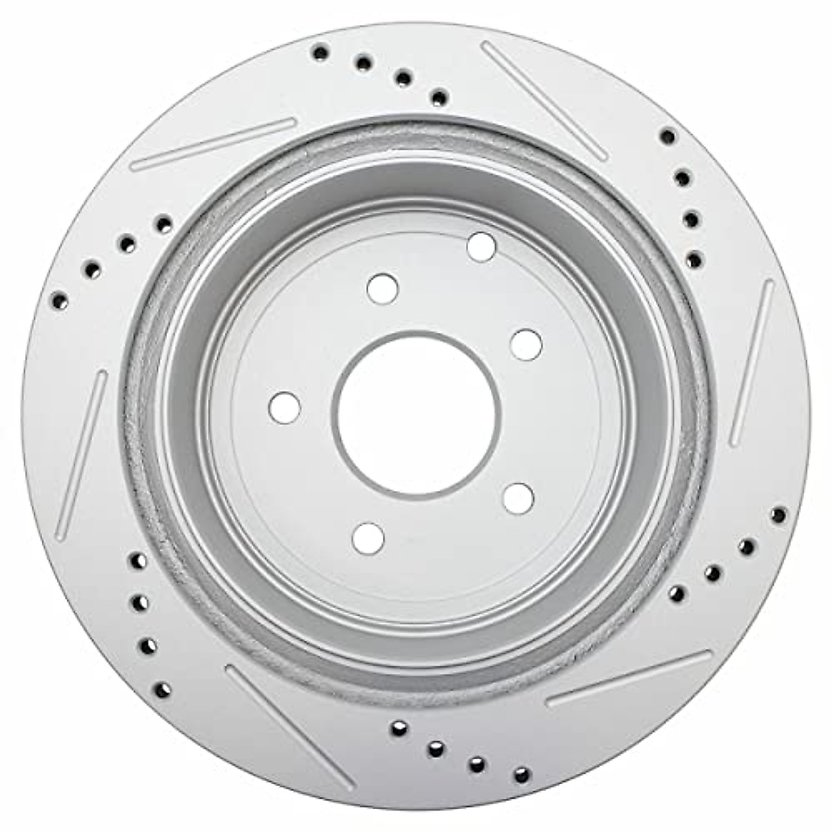 ORALSIM Performance Brake Rotor Drilled & Slotted Coated Rear Pair Fits 2882970058