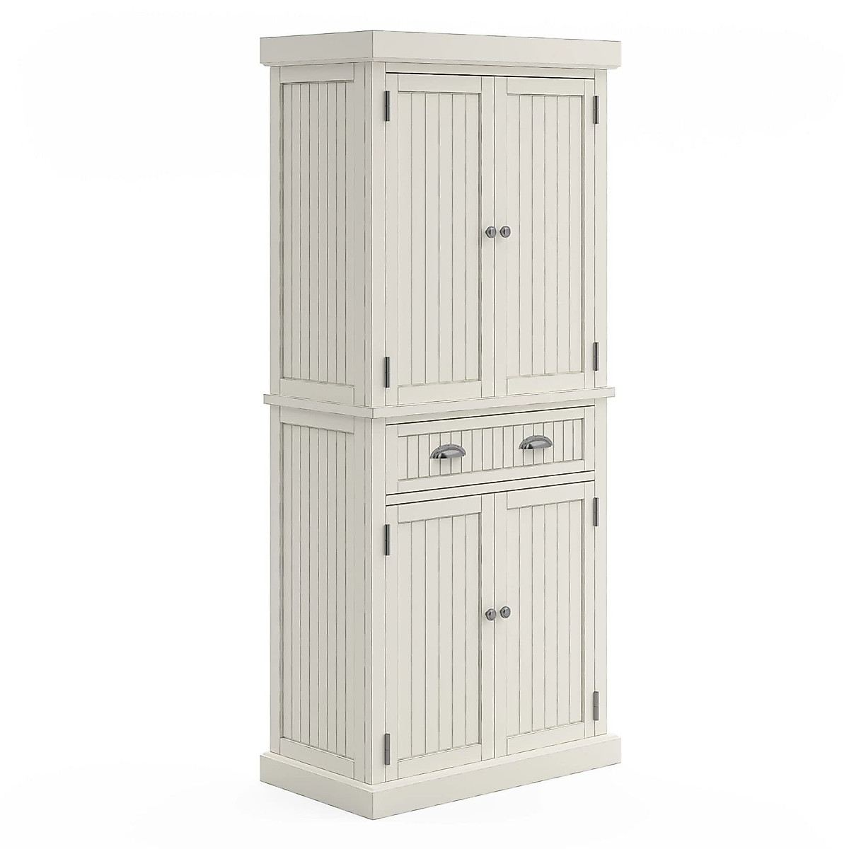 homestyles Nantucket Off-White Kitchen Island and Homestyles Nantucket Pantry, 30", Off White