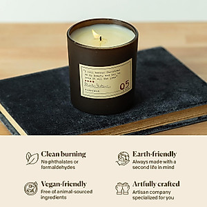 Paddywax Scented Candles Library Charles Dickens Luxury Artisan Candle, 6.5-Ounce, Tangerine, Juniper & Clove