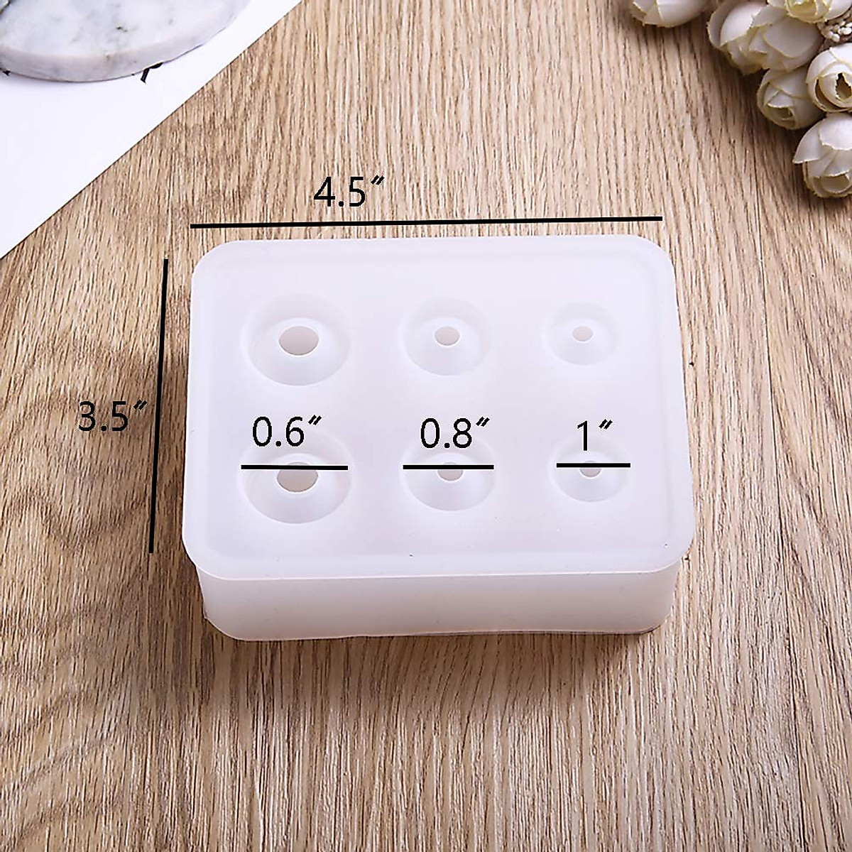 Eggs Ball Silicone Resin Molds for Jewelry Keychain, Epoxy Resin Ball Spheroid Necklace Stone Mold, Mini Orbs Pendant Casting Silicon Mold for UV Resin Crafts, DIY Easter Eggs Planet Jewelry Making