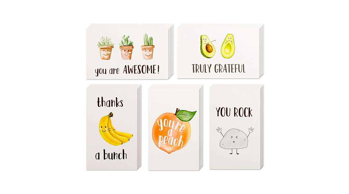 Funny Thank You Cards: 40 Pack with Envelopes & Stickers
