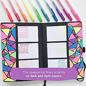 SAKURA Gelly Roll Moonlight 10 Gel Pens - Bold Ink Pen for Journaling, Art, or Drawing - Gray & Opaque Ink - Bold Line - 10 Pack