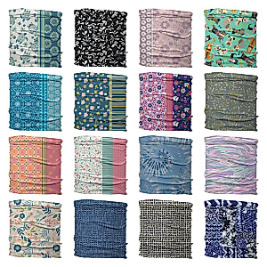 Karma Turtle Headband for Women - Medium - Fabric Headband and Stretchy Hair Scarf - White/Blue