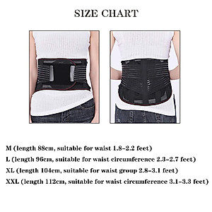 LSRRYD Stabilizing Lower Back Support Belt Lumbar Support Brace Dual Adjustable Straps for Pain Relief and Injury Prevention for Men & Women (Size : M)