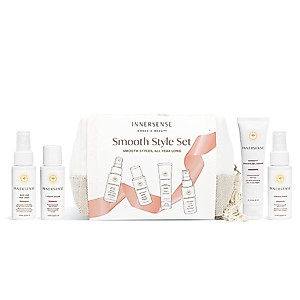 Innersense Organic Beauty - Natural Smooth Style Holiday Hair Care Gift Set | Non-Toxic, Cruelty-Free Haircare (6 Piece Kit With Bag)