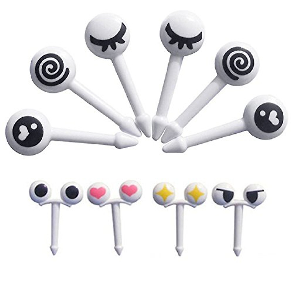 pulabo Cute Eye Mini Food Fruit Picks Kid Forks Bento Lunch Box Tool Tableware Excellent and Beautiful