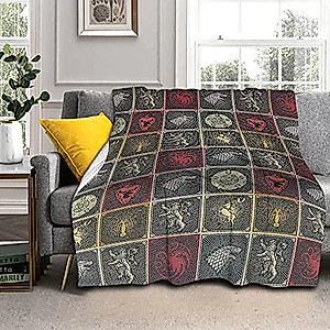 Family Crest Gifts Merchandise GOT Throw Blanket Super Soft Bed Throw Great House Symbols