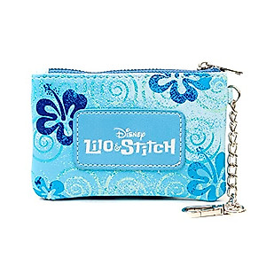 Disney Bag and Wallet Combo, Lilo and Stitch Stich Floral Blues, Vegan Leather