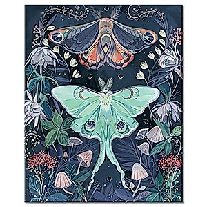 Butterfly Adult Paint by Number for Wall Decor, Flowers Paint by Numbers for Adults Kits and Beginner, 16x20 inch Flameless Oil Painting Kits Gift for Kids and Adults