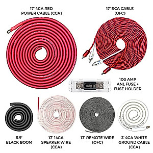 CT Sounds 4 Gauge CCA Complete Amp Wiring Install Kit, AMPKIT-4GA-PRO