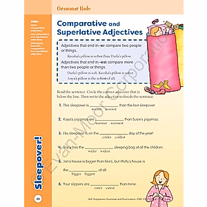 Evan-Moor Skill Sharpeners Grammar and Punctuation Workbook, Grade 2, Nouns, Verbs, Sentence Structure, Subject, Predicate, Language Handbook, Real-World Practice, Fun Activities, Homeschool, Practice