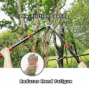 YRTSH Loppers Branch Cutter Tree Trimmer Extendable Lopper with Compound Action, Chop Thick Branches Effortlessly, 28"-41" Telescopic Heavy Duty Tree Clippers with 2 Inch Clean Cut Capacity