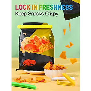 Set of 38 Plastic Chip Clips Bag Sealing Clips for Food and Snack Storage (2.3 in, 3.6 in, 5 in, 6.3 in)