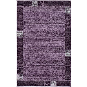 Unique Loom Del Mar Collection Area Rug - Sarah (3' 3" x 5' 3" Rectangle, Violet/ Purple)