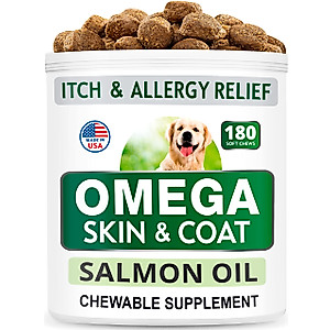 Hemp Treats + Glucosamine + Omega 3 for Dogs Bundle - Joint Pain + Allergy and Itch Relief - Hip & Joint Supplement w/MSM + Chondroitin + Hemp Oil + Omega 3 + EPA & DHA Fatty Acids - 120 + 180 Chews