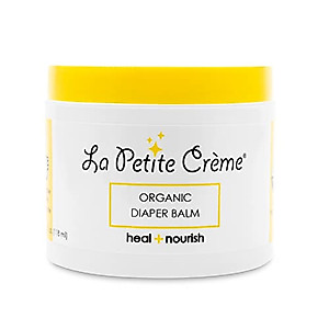 La Petite Creme French All-Natural Diaper Balm - Healing & Nourishing Diaper Cream - Gentle & Safe Baby Balm with USDA Certified Organic Beeswax and Olive Oil - Baby Essentials for Newborn (4 oz)