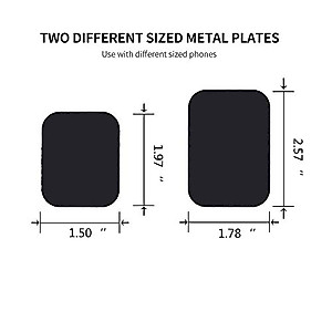 Best Tek Mount Metal Plate, Phone Magnet Sticker, Metal Plate for Magnetic Mount 8 Pack
