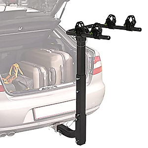 LUCKYERMORE Bike Rack Hitch Bike Rack for SUV with Adjustable＆Foldable Steel Frame, Car Bike Racks for 2 Bikes Bike Carrier Hitch Mount with 2-inch Receiver
