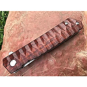 TACTICAL GEARZ Damascus Pocket Folding Knife! Rosewood Handle, Damascus Blade w/67 Layers & a VG10 Core! (Rogue XT)
