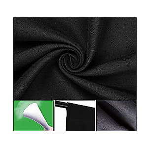 Folong Black Backdrop，Black Photo Backdrop，Black Screen Photo backdrop6 x 9 feet Black Photo Background Polyester Fiber, Non-Reflective Edge Treatment to Prevent Tearing 4 Clips